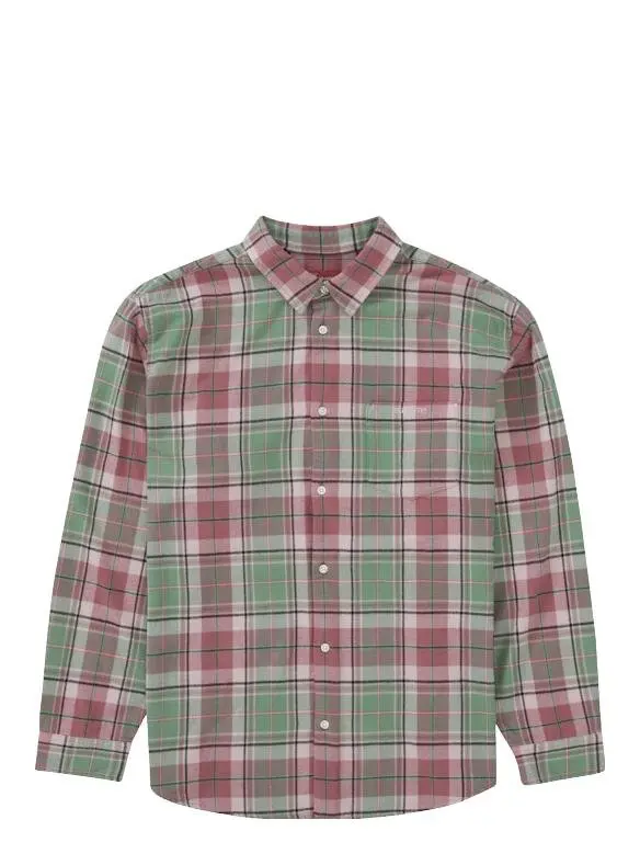 Supreme Plaid Flannel Shirt - Pink