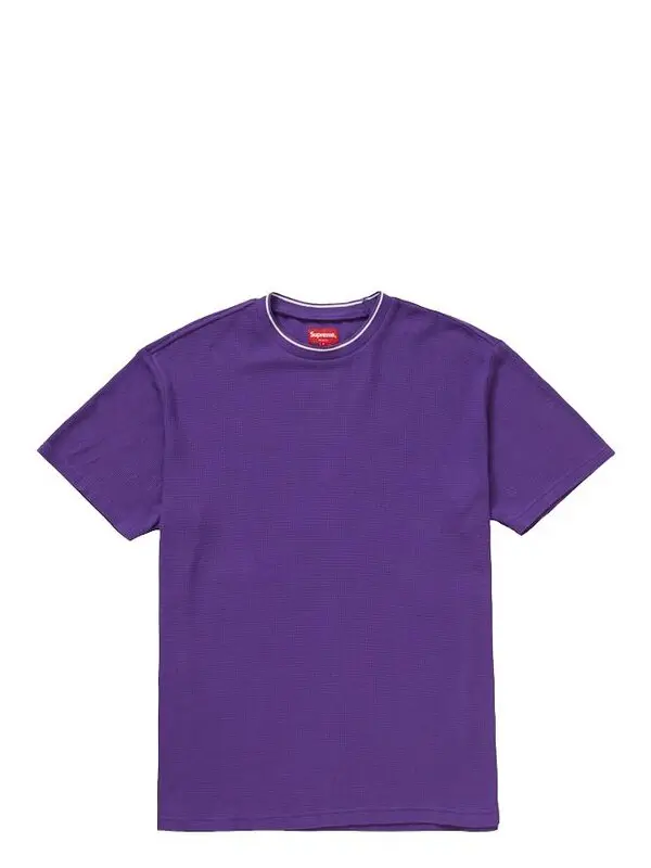 Supreme Stripe Rib Waffle Top - Purple