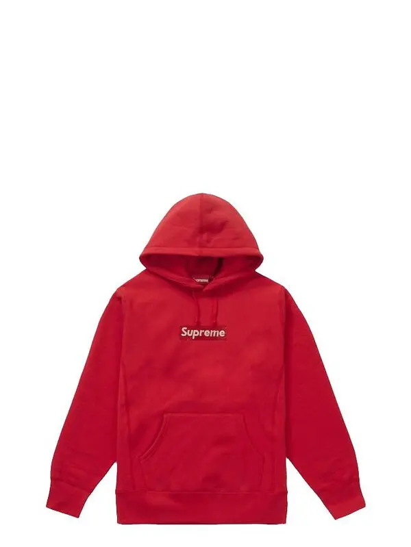 Supreme Swarovski Box Logo Hooded Sweatshirt - Red