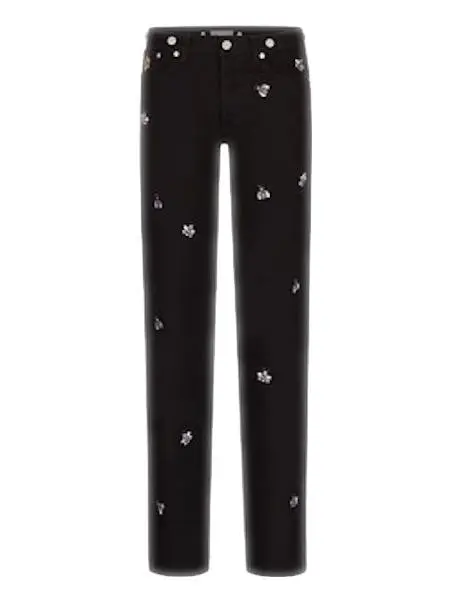 KAWS Bee Embroidered Jeans - Black