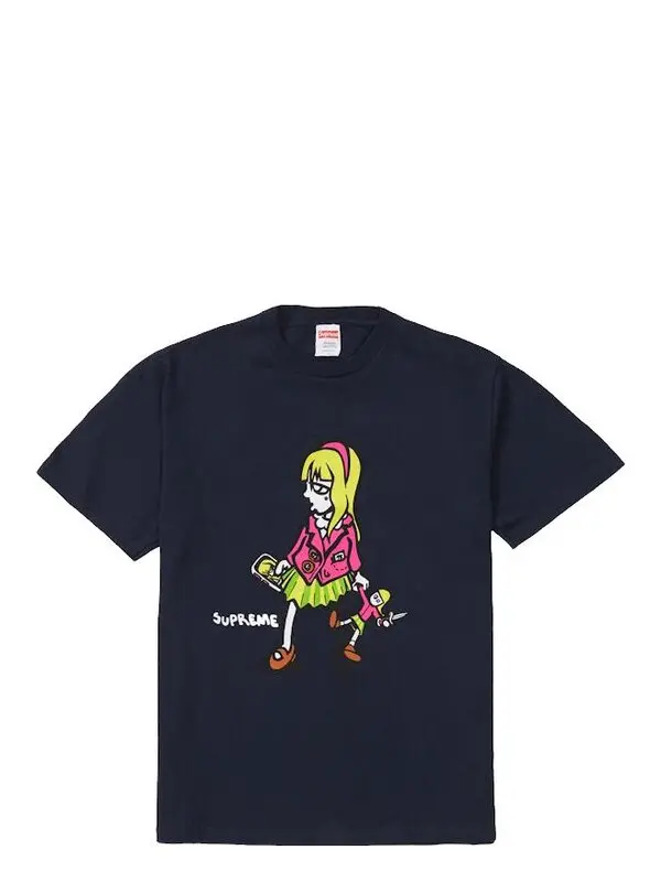 Supreme Suzie Switchblade Tee Shirt - Navy Blue