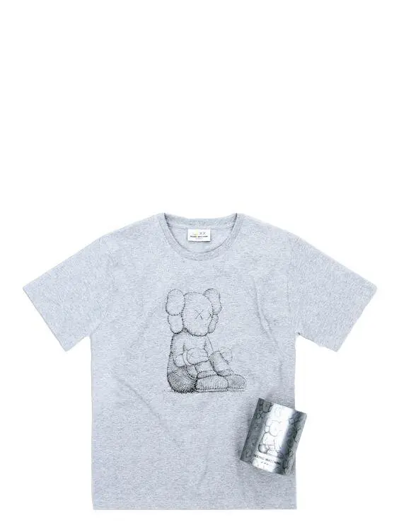 KAWS Seeing/watching Companion Canned Tee Shirt - Grey