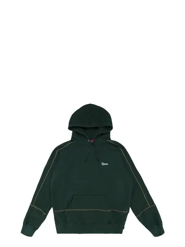 Supreme Piping Hooded Sweatshirt - Dark Green