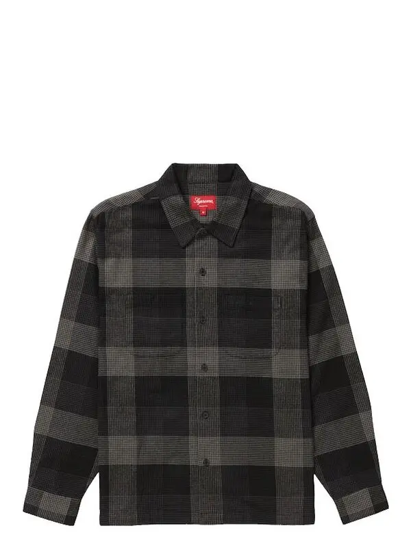 Supreme Plaid Flannel Shirt - Black