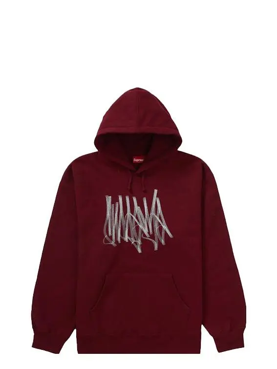 Supreme Tag Hooded Sweatshirt - Cardinal
