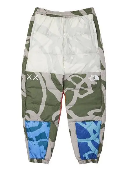KAWS X The North Face Retro 1996 Nuptse Pants - Moonlight Ivory Nuptse Print