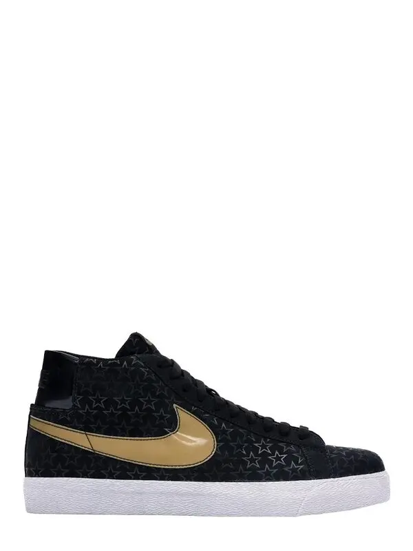 Nike Sb Blazer Trickstarin High-top Sneakers - Black/metallic Gold