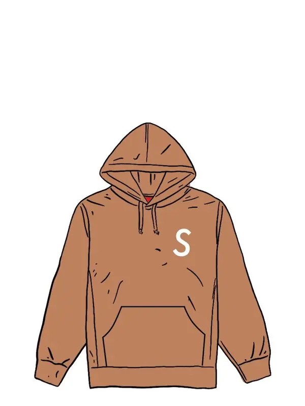 Supreme Swarovski Logo Hooded Sweatshirt - Brown