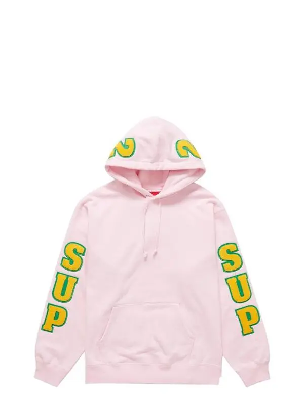 Supreme Team Chenille Hooded Sweatshirt - Light Pink