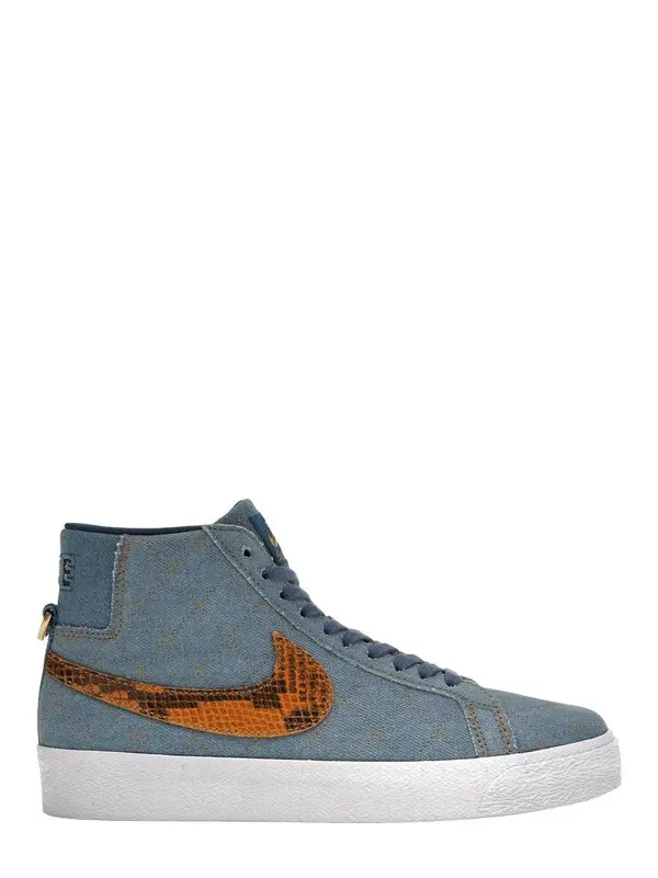Nike Blazer Mid Qs Supreme Denim Sneakers - Industrial Blue/black