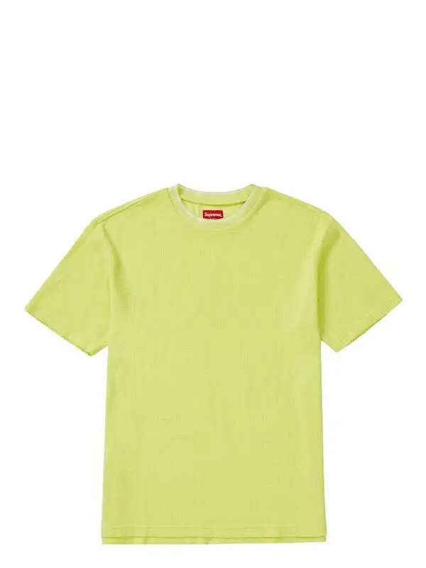 Supreme Stripe Rib Waffle Top - Pale Lime