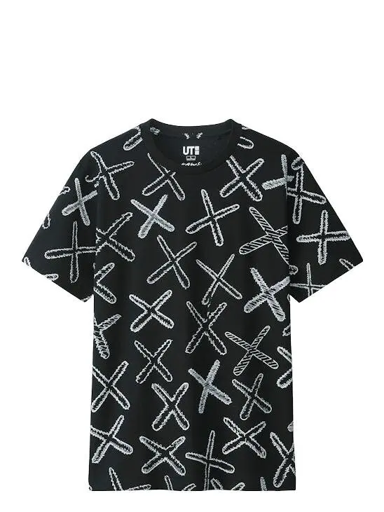KAWS X Uniqlo All Over X Tee Shirt - Black