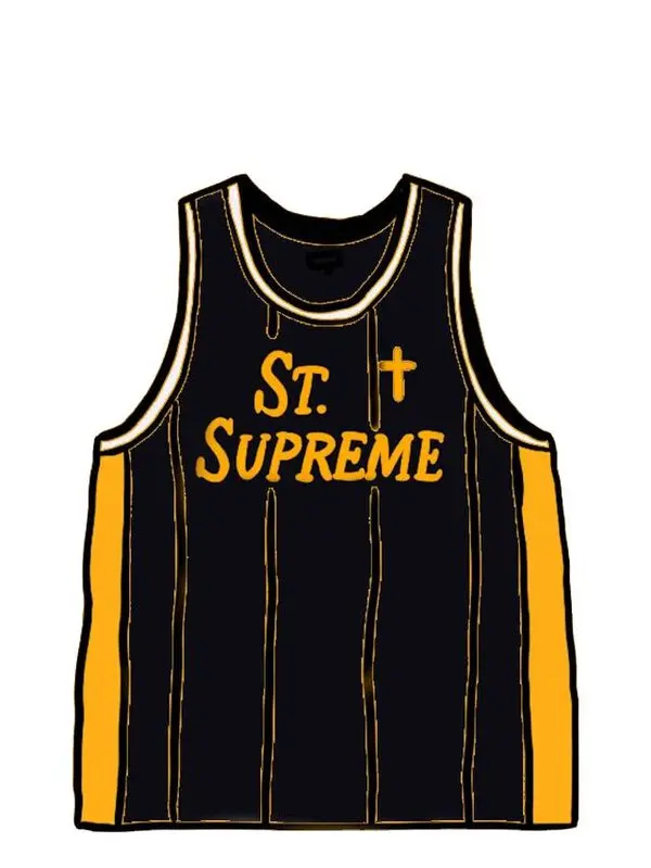 Supreme St. Basketball Jersey - Black