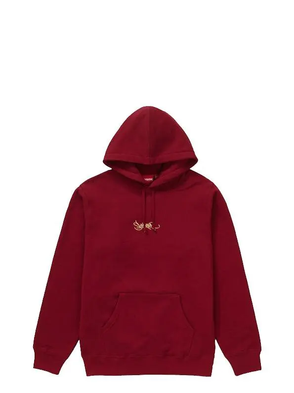 Supreme Tag Logo Hooded Sweatshirt - Cardinal
