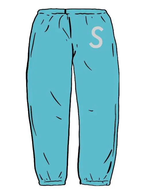 Supreme Swarovski S Logo Sweatpant - Light Aqua