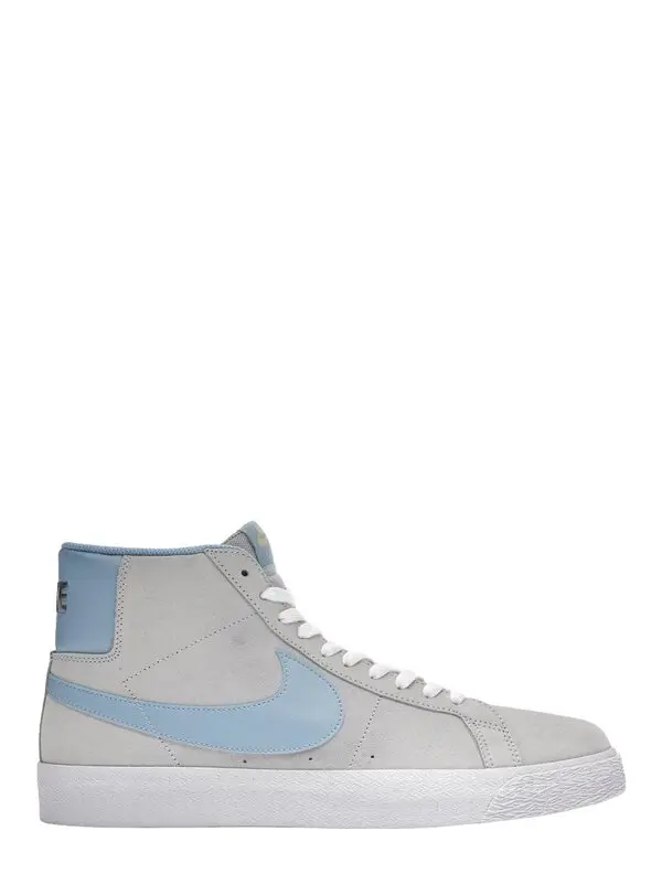 Nike Blazer Mid Sneakers - Soft Grey/baby Blue