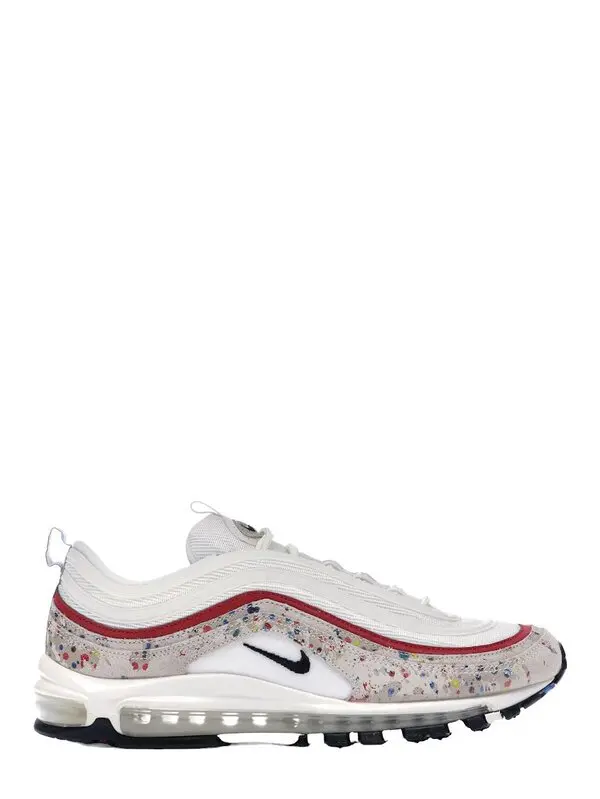 Nike Air Max 97 Paint Splatter Sneakers - Sail/black/university Red