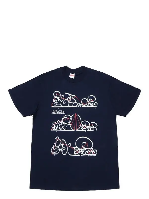 Supreme System Tee Shirt - Navy Blue