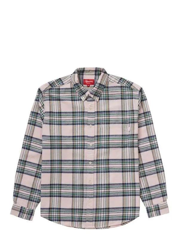 Supreme Tartan Flannel Shirt - Pale Pink