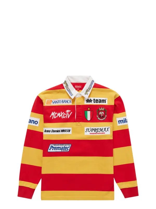 Supreme Stripe Rugby Shirt - Red