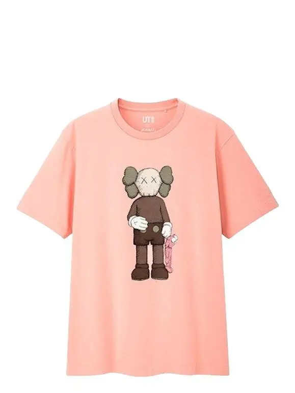 KAWS X Uniqlo Companion Tee Shirt - Pink