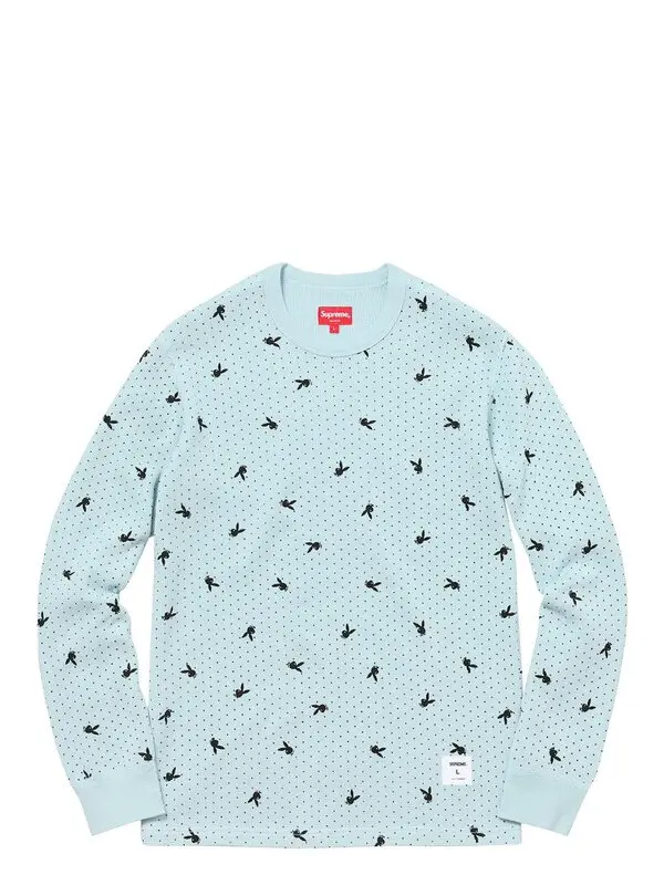 Supreme Playboy Waffle Thermal - Light Blue