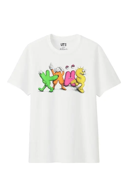 KAWS X Uniqlo Logo Tee - White