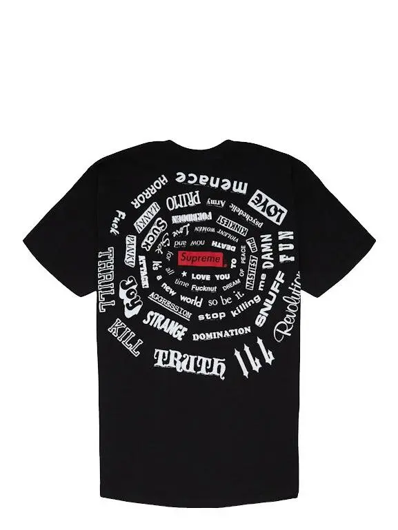 Supreme Spiral Tee Shirt - Black
