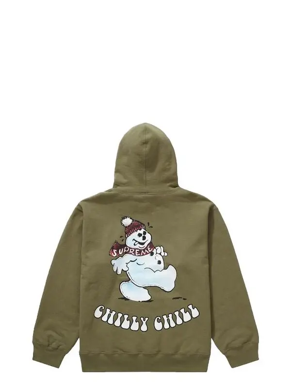 Supreme Snowman Hooded Sweatshirt - Light Olive