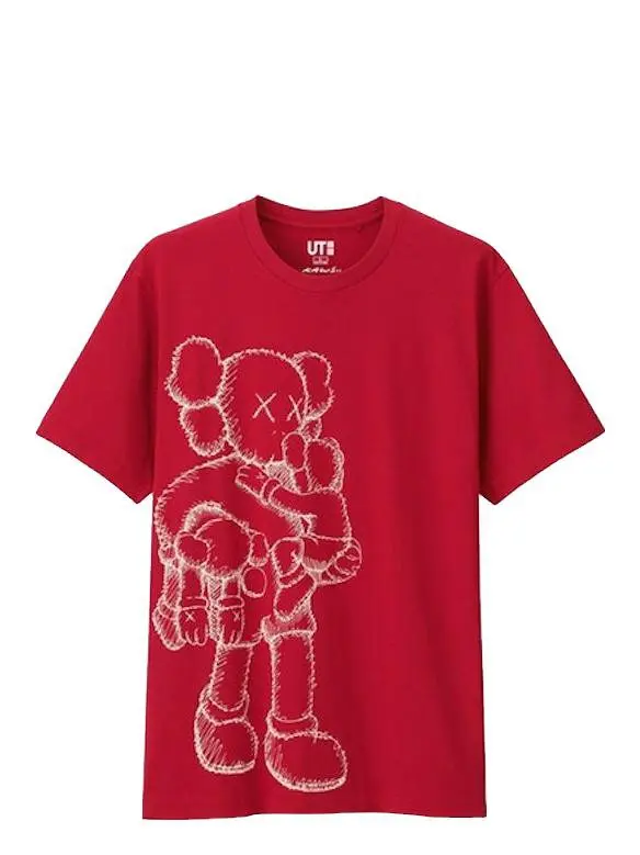 KAWS X Uniqlo Clean Slate Tee Shirt - Red