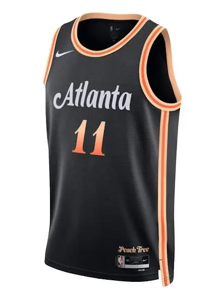 Nike Nba Trae Young Atlanta Hawks Drifit Jersey - Black/orange