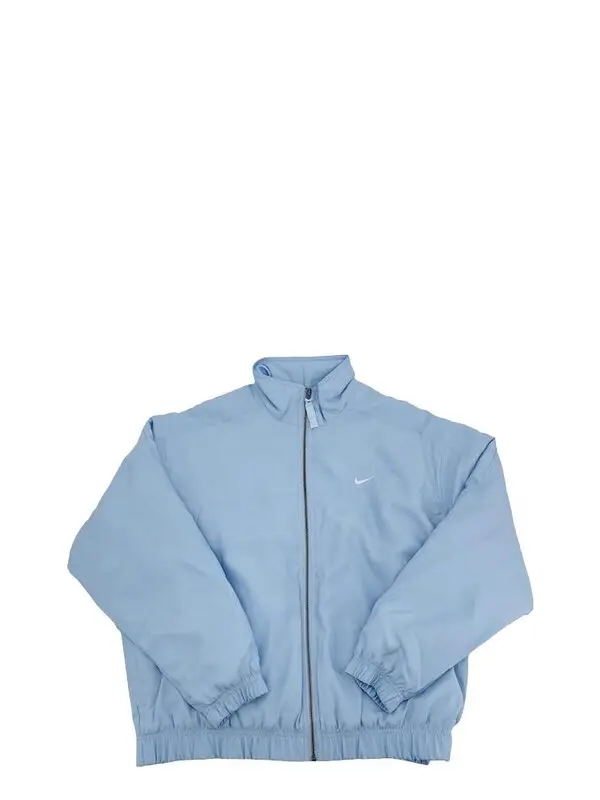 Nike Nikelab Solo Swoosh Satin Bomber Jacket - Sky Blue/white