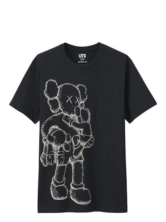 KAWS X Uniqlo Clean Slate Tee Shirt - Black