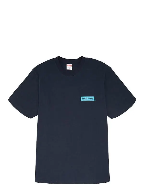 Supreme Spiral Tee Shirt - Navy Blue