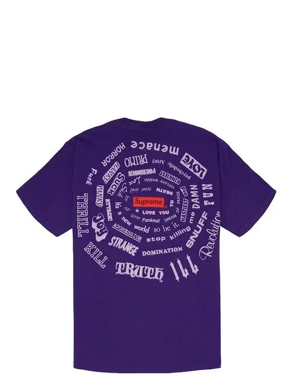 Supreme Spiral Tee Shirt - Purple