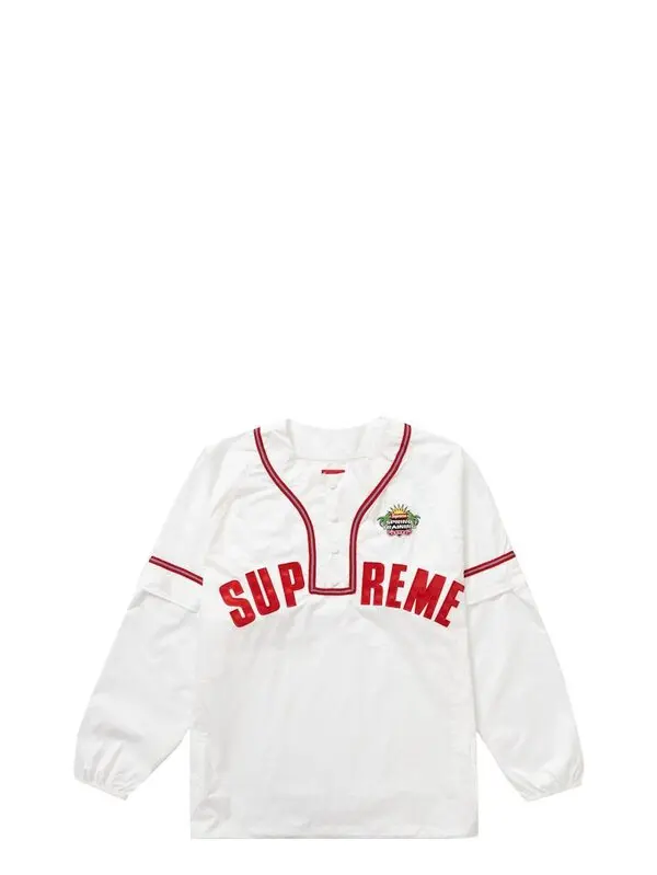 Supreme Snap-off Sleeve Baseball Top - White