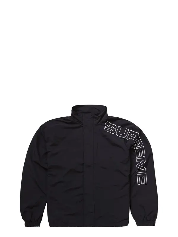 Supreme Embroidered Track Jacket - Black
