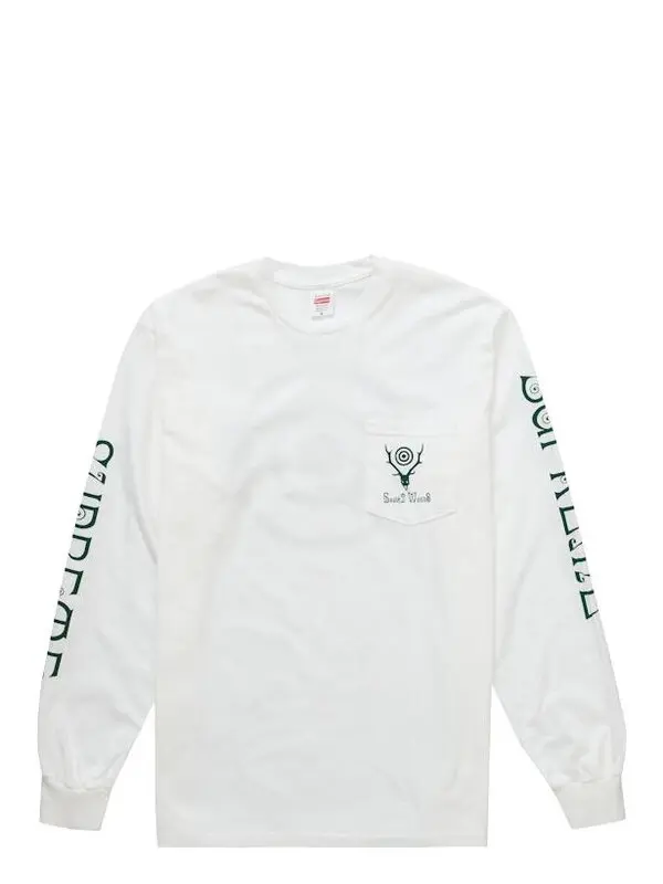 Supreme South2 West8 Long Sleeve Pocket Tee Shirt - White