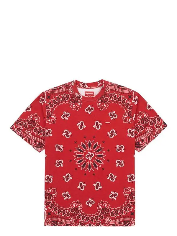 Supreme Small Box Tee Shirt - Red Bandana