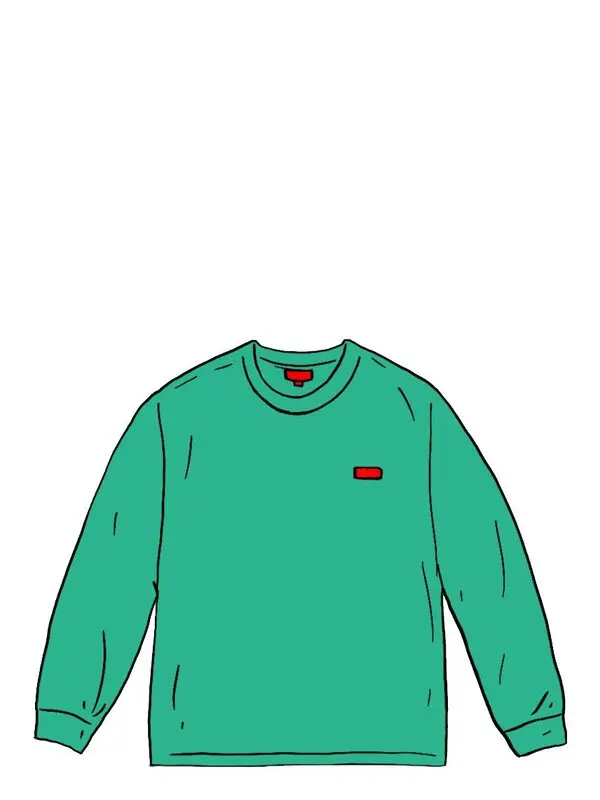 Supreme Small Box Long Sleeve Tee Shirt - Teal