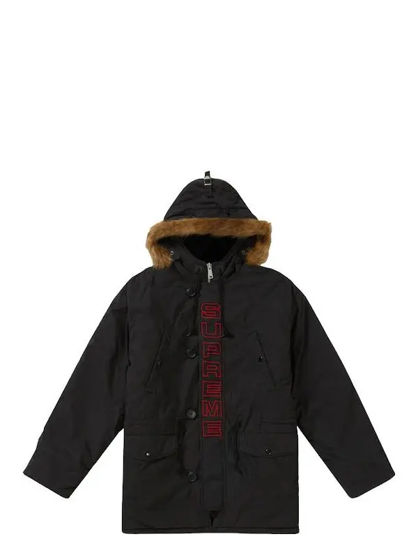 Supreme Spellout N3b Parka Jacket - Black
