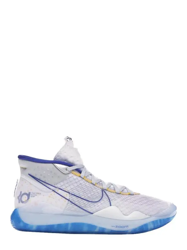 Nike Kd Warriors Home Sneakers - White/metallic Gold/game Royal