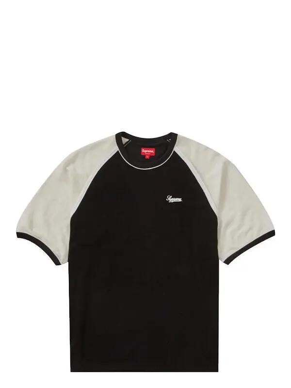 Supreme Terry Raglan Short Sleeve Top - Black