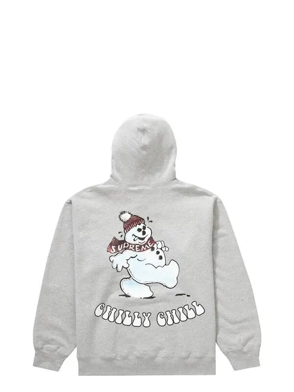 Supreme Snowman Hooded Sweatshirt - Heather Grey
