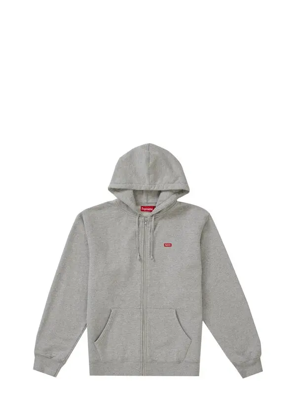 Supreme Small Box Zip Up Sweatshirt - Heather Grey