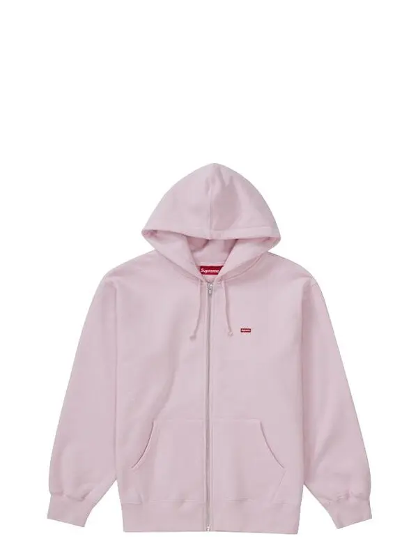 Supreme Small Box Zip Up Hooded Sweatshirt - Light Pink
