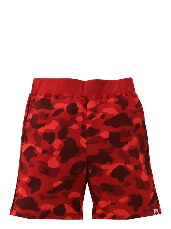 A BATHING APE Camo Sweat Shorts - Red
