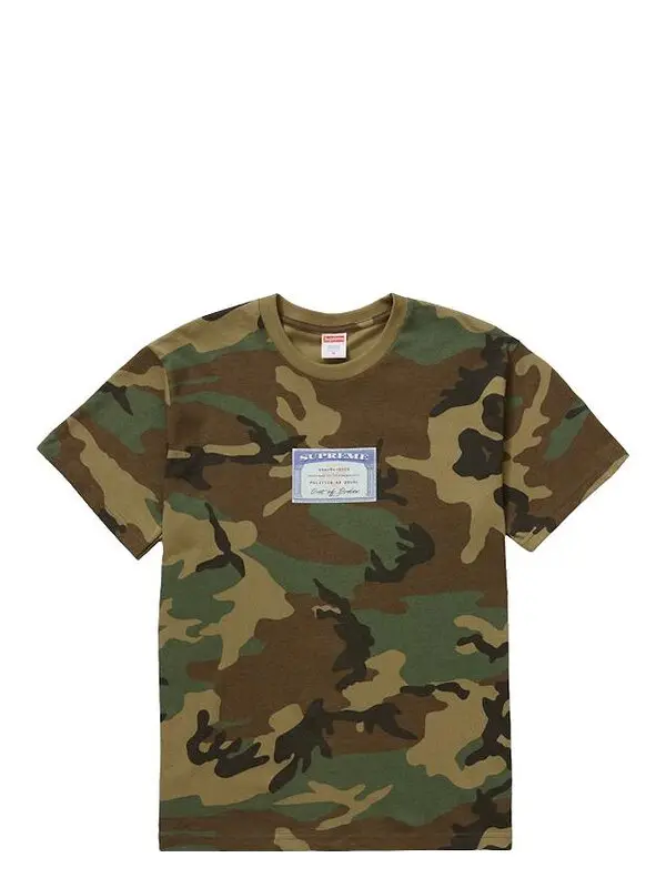 Supreme Social Tee Shirt - Woodland Camo