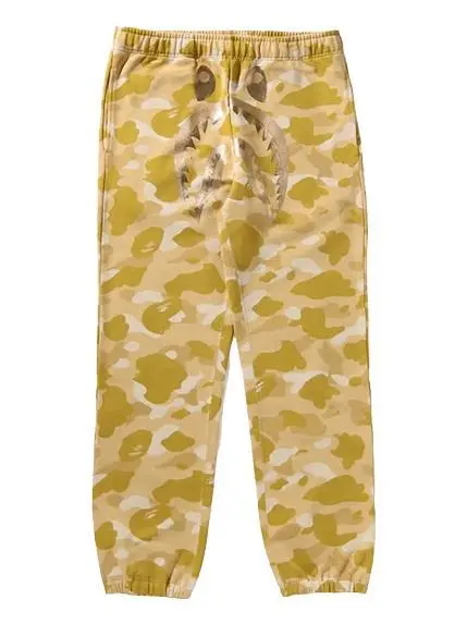 A BATHING APE Camo Shark Sweatpant - Yellow