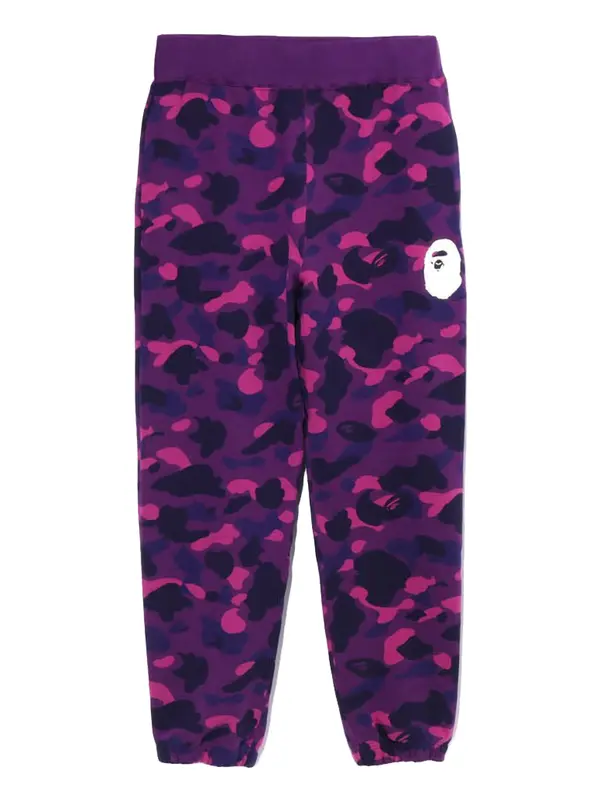 A BATHING APE Camo Wide Fit Sweat Pants - Purple